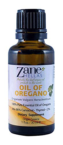 ZANE HELLAS Natural Essential Oil of Origanum heracleoticum,129 mg Carvacrol Per Serving,1 fl.oz. 30 ml.Super 100
