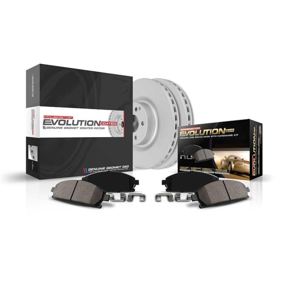 Power Stop CRK2069 Front Ceramic Brake Pads and Coated Brake Rotors Kit For Escalade XTS Chevy Avalance Express Silverado 1500 Suburban Tahoe GMC Sierra 1500 Yukon XL 1500 Yukon Denali