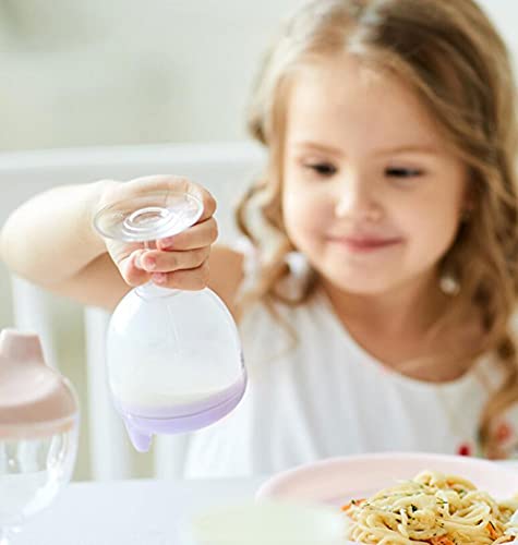 Mokde Mondge Wine Glass Sippy Cup Plastic Goblet Cup Beverage Mug Milk Bottle with Lid for Baby Kids Birthday Party Christmas Celebration New Year Celebrating (White)