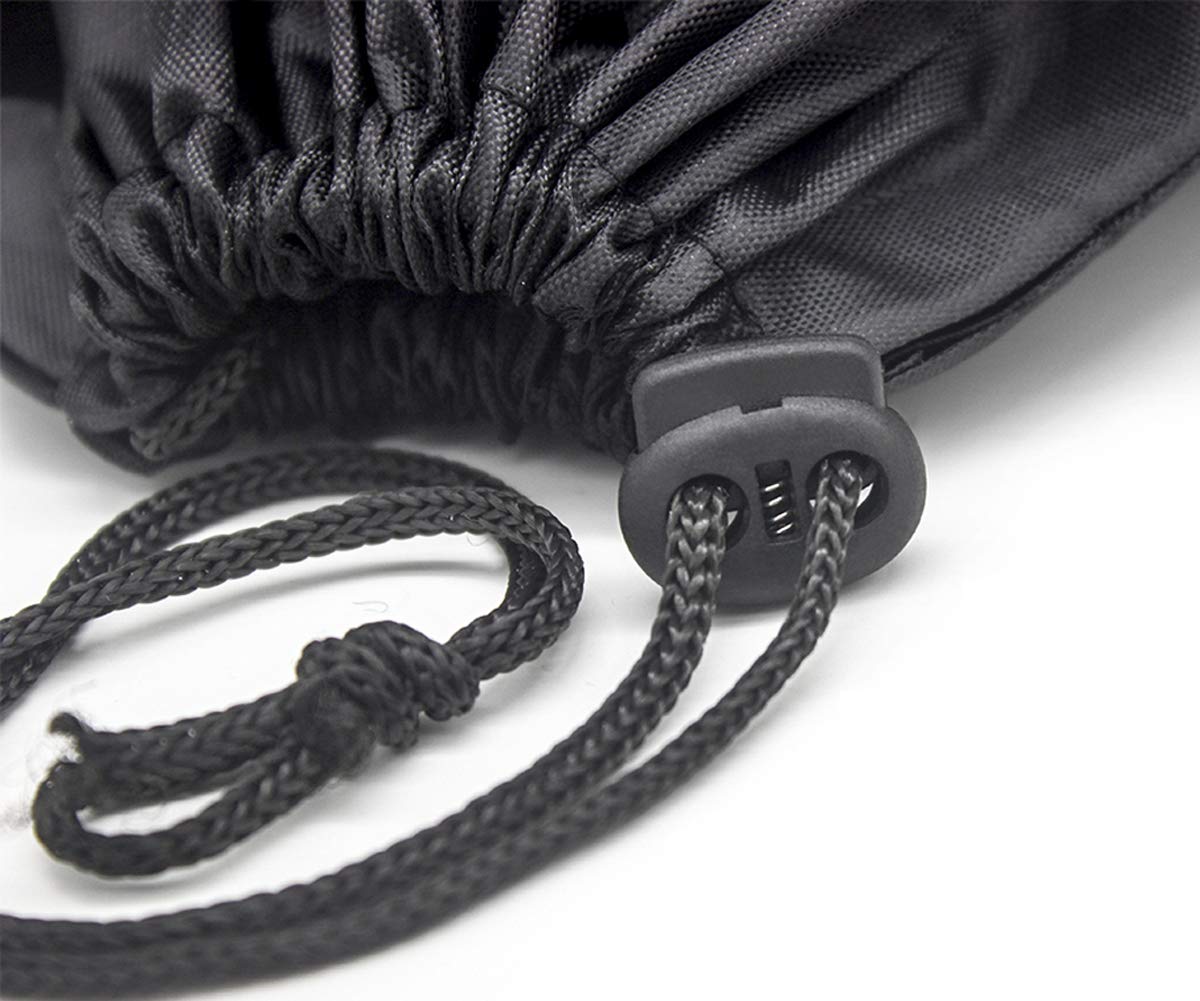 CousDUoBe 30 Pcs Plastic Cord Locks End Spring Stopper,Suit for Drawstrings, Bags, Shoelaces, Clothing, More (15 Double-Hole, 15 Single-Hole, Black