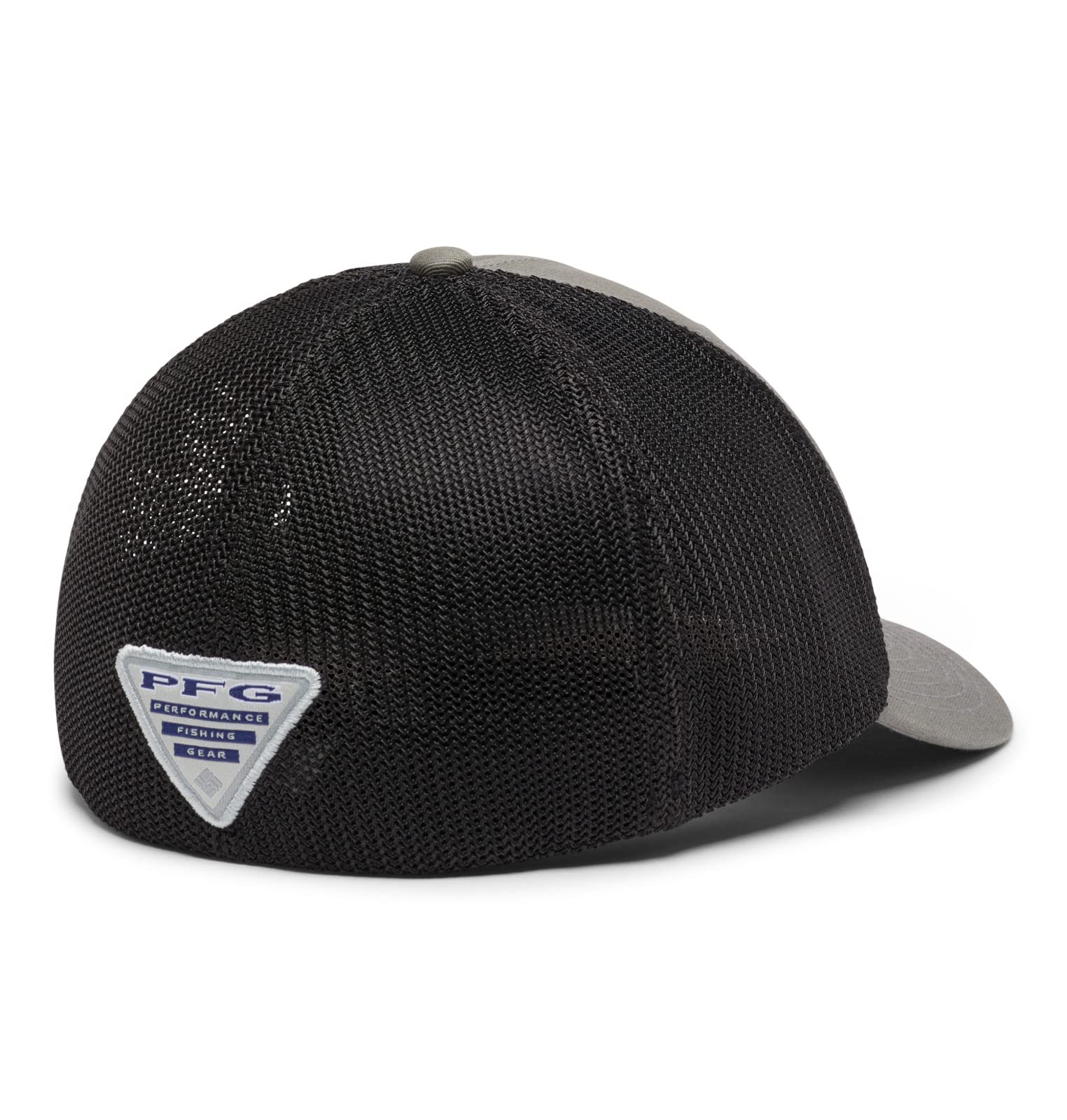 Columbia Unisex PFG Fish Flag Mesh Ball Cap - Low, Titanium/Black, Small/Medium