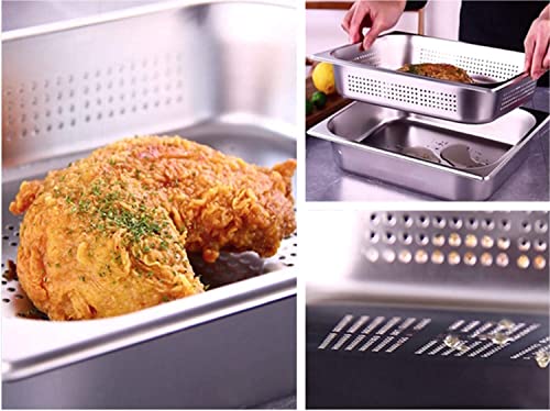 Stainless Steam Hotel Pan 1/2 Half-Size 22 Gauge Stainless Steel Anti-Jam Steam Table Pan with Lid (Lid)