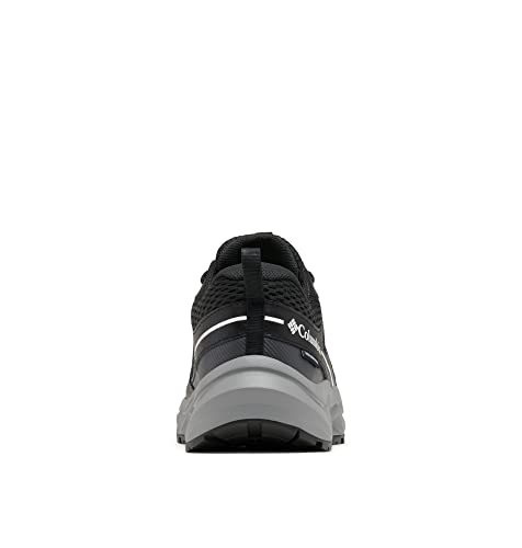 Columbia Women's Plateau Waterproof Hiking Shoe, Black/White, 5.5 Wide