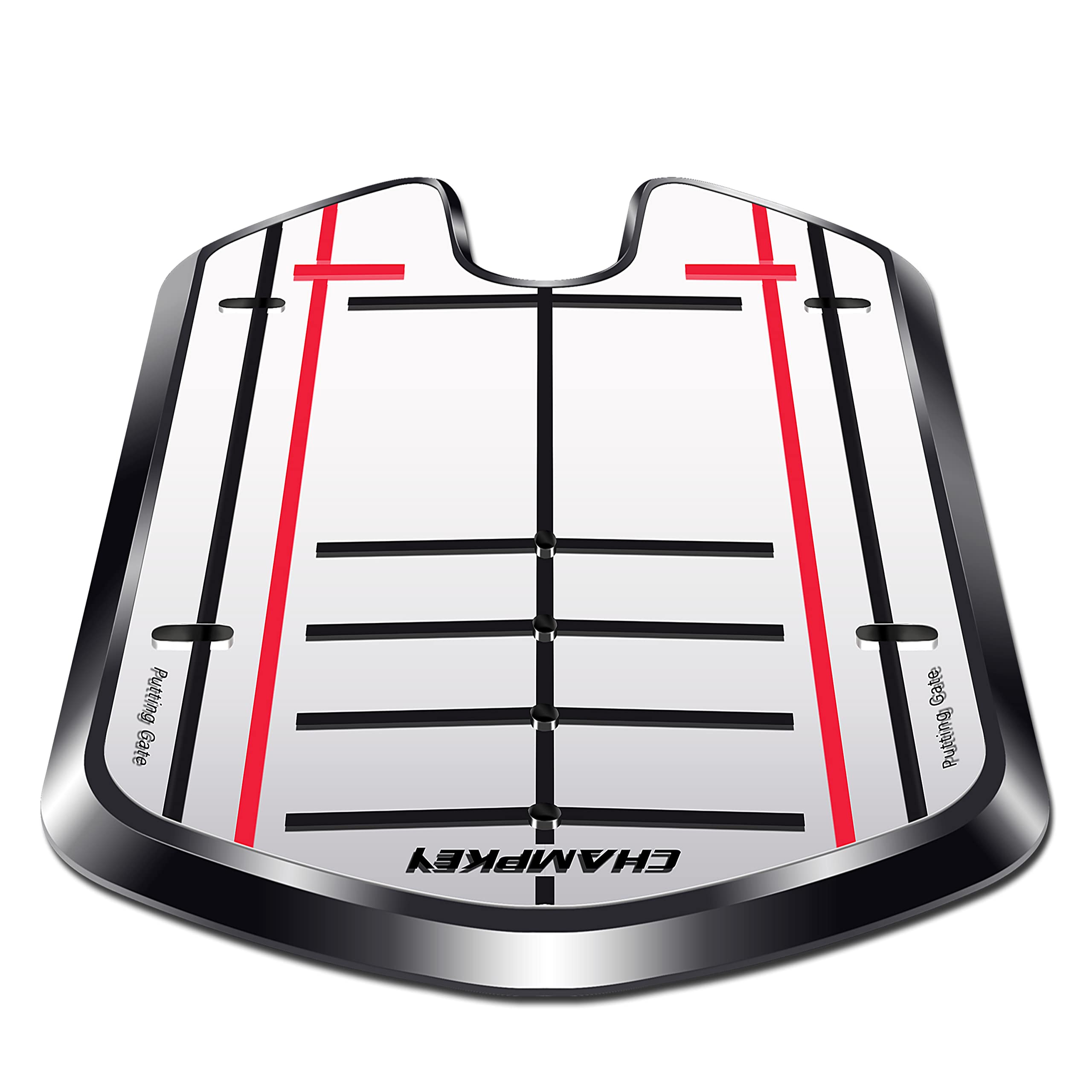 CHAMPKEY Premium Golf Putting Mirror - Sturdy Rubber Backing Golf Alignment Mirror - Come with Putting Mirror Cover