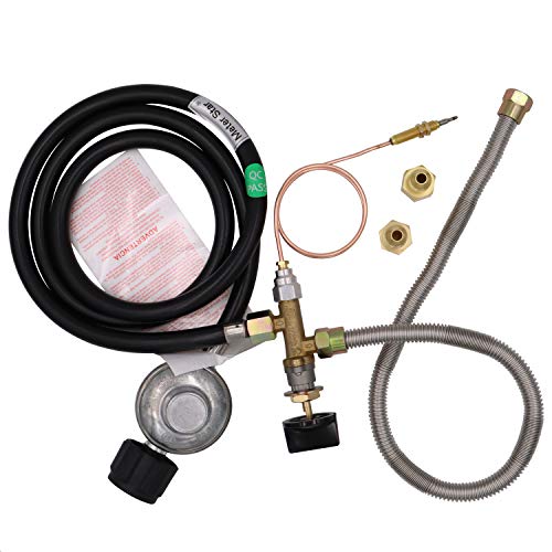 Meter Star Propane Fire Pit/Fireplace Parts Gas Control Valve System Regulator Valve with Hose