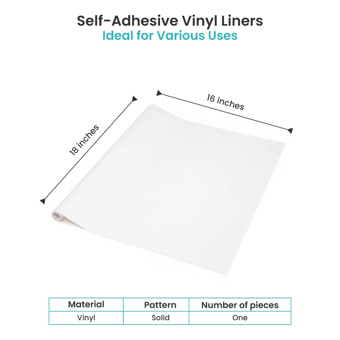 Con-Tact Brand Creative Clear Covering, Versatile and Self-Adhesive Shelf Liner, Ideal Privacy Film, Protective Clear Vinyl, 18'' x 16', Matte
