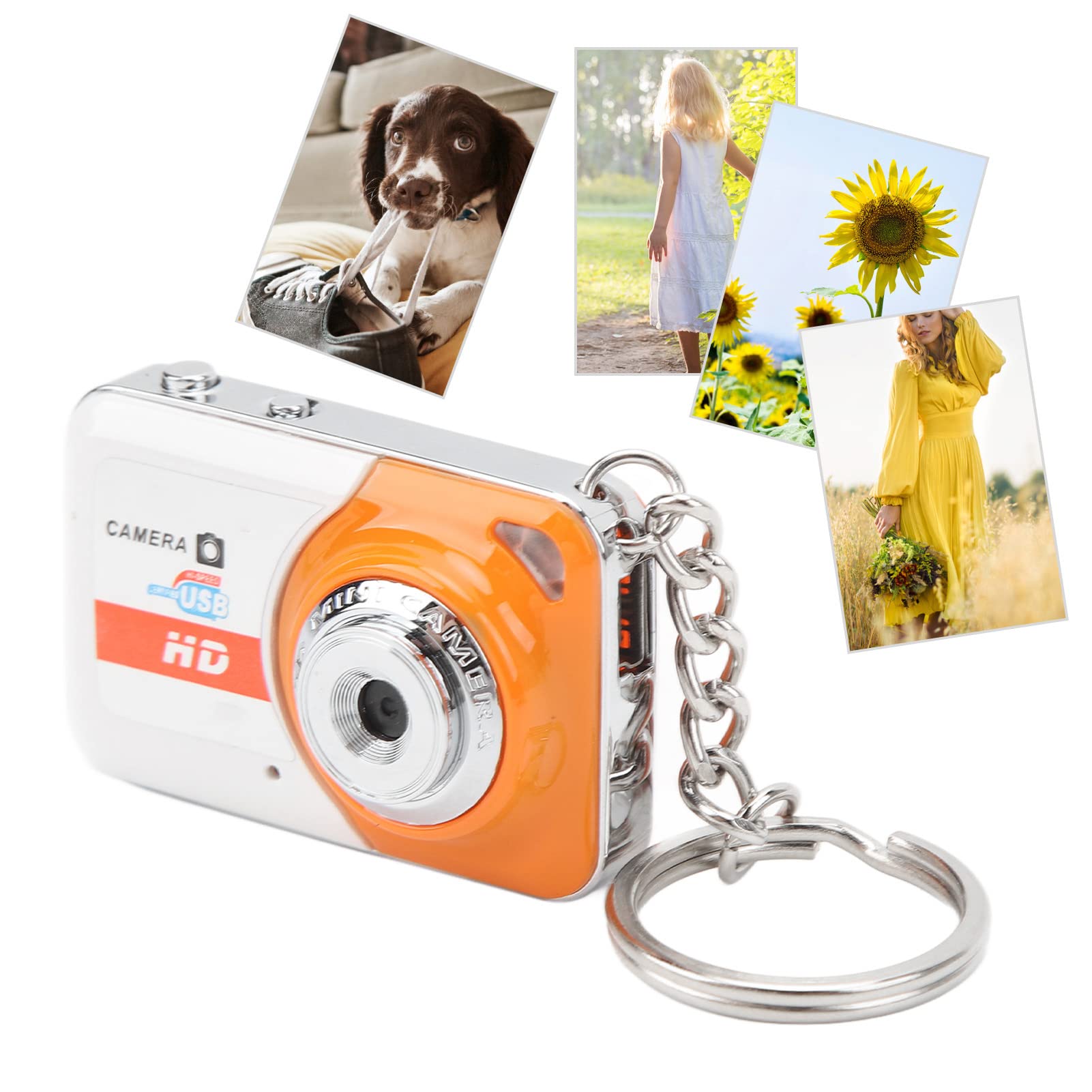 Compact Small Camera for Kids, Digital Camera with Various Functions, High Speed Connection, Motion Detection Gifts for Kids Student Children Teens Girl Boy (Orange)