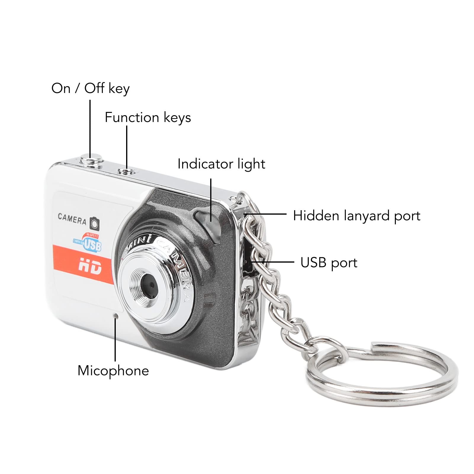 Compact Small Camera for Kids, Digital Camera with Various Functions, High Speed Connection, Motion Detection Gifts for Kids Student Children Teens Girl Boy (Silver Gray)