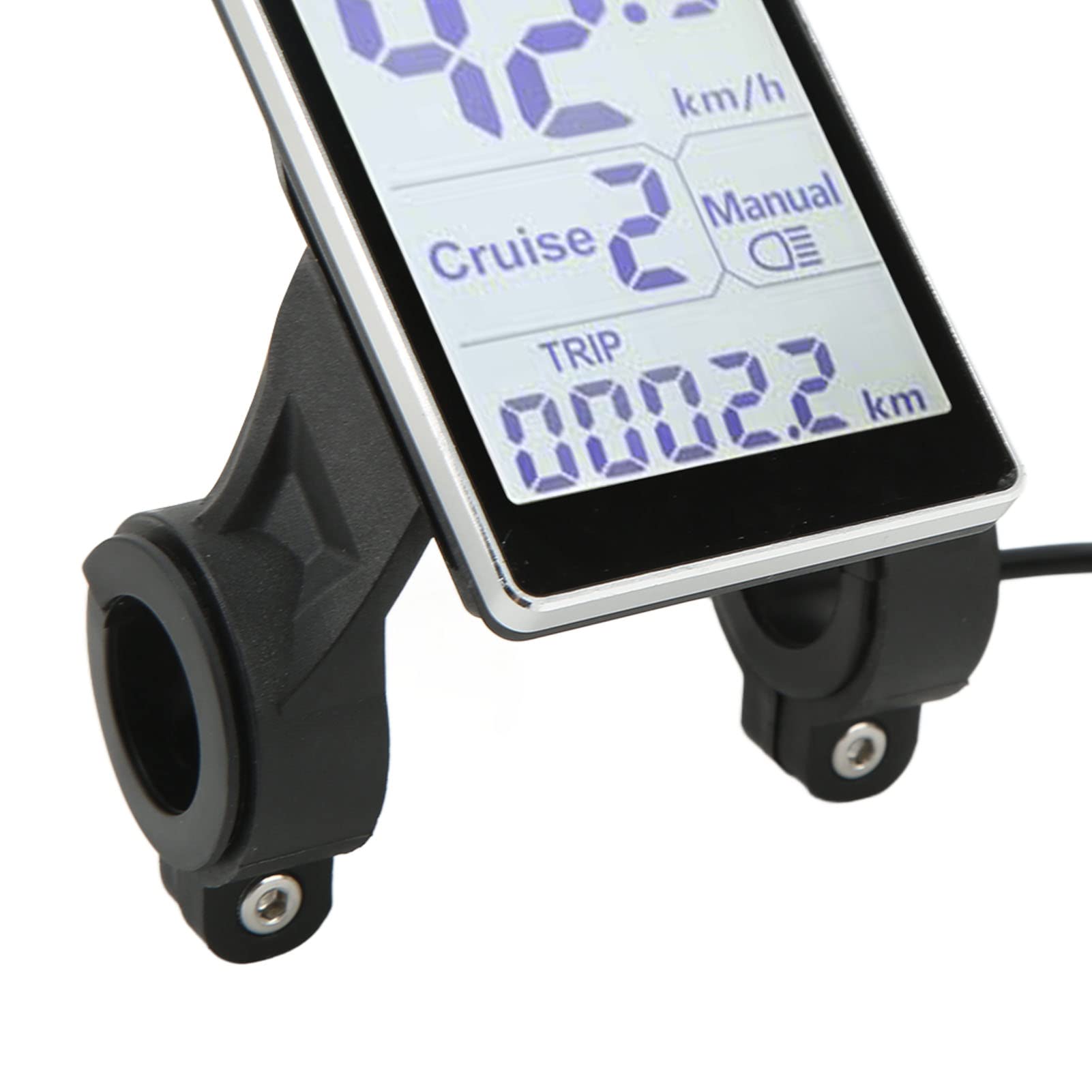 DAUERHAFT M5 LCD Panel Screen, Electric Bike LCD Meter Easy to Install Waterproof 5 Pin for 22.2mm Electric Bikes