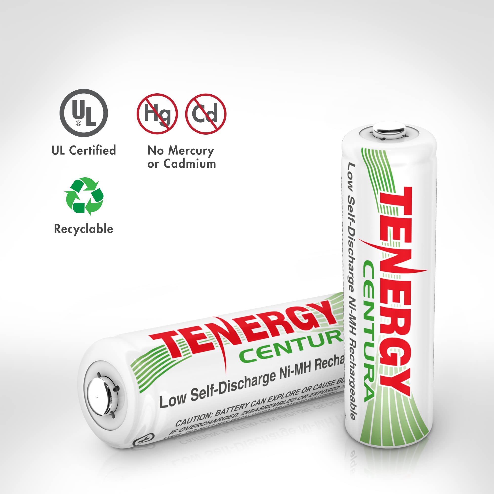 Tenergy AA Rechargeable Batteries 2000mAh Pre-Charged Low Self Discharge for Remote Controllers, Toys, Flashlight, Mouses, 4 Pack