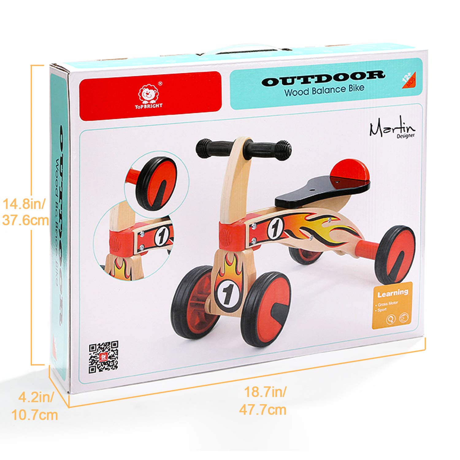 TOP BRIGHT Ride On Toys for 1 Year Old Boys and Girls, Baby Toys Scooter 1 Year Old