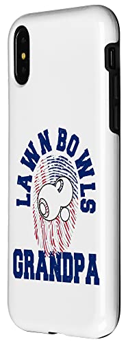 iPhone X/XS American Flag Fingerprint Patriotic Lawn Bowls Grandpa Case