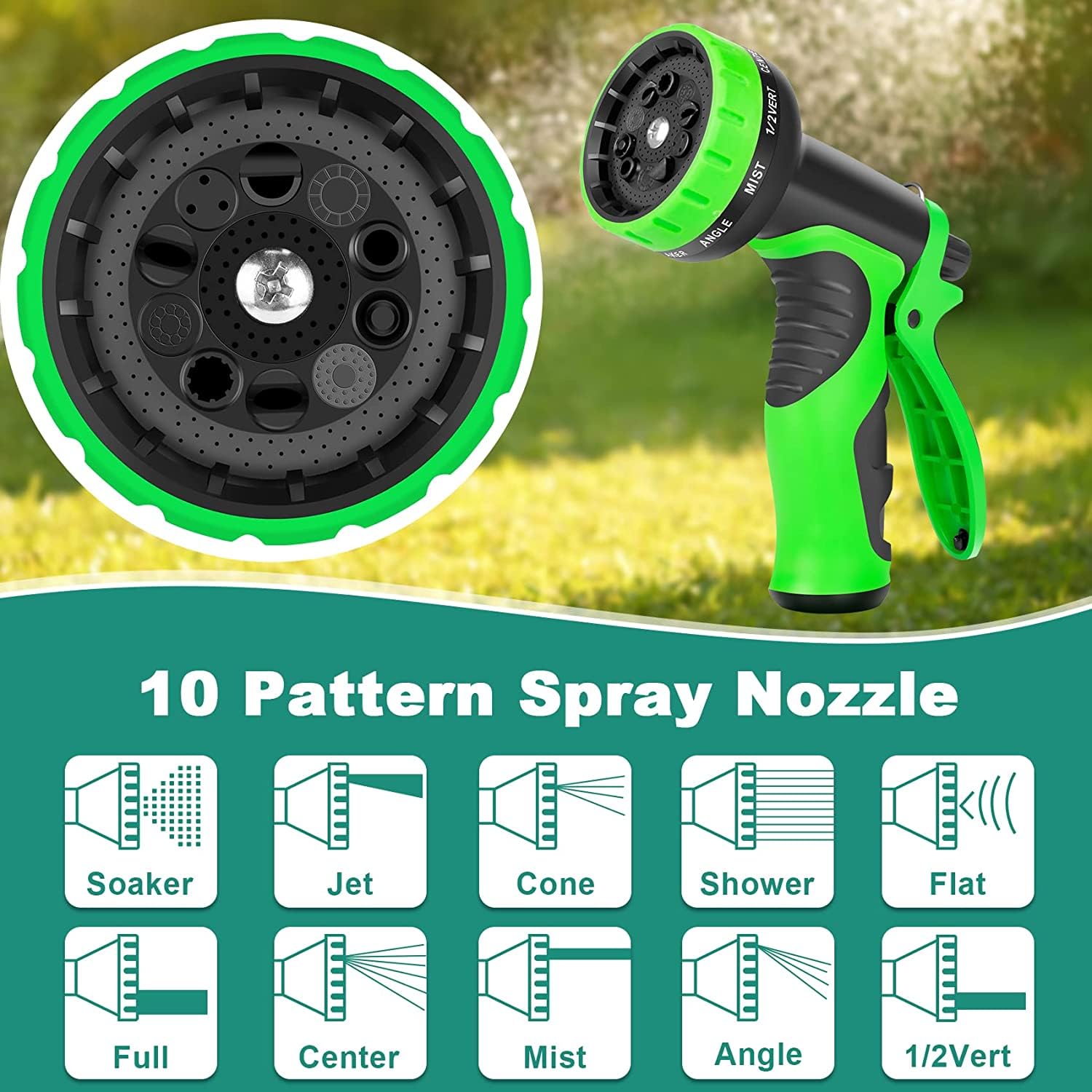 Expanding Garden Hose 100 ft - Expandable Garden Hoses Leak-Proof with Innovative Nano Rubber - 2024 Version/New Patented,Lightweight, Durable, No-Kink Flexible Retractable Water Hoses(Black)