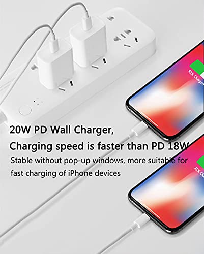 iPhone14 13 12 11 Fast Charger[ MFi Certified] 20W PD USB C Wall Charger Block with Extra Long 6TF Type C to Lightning Cable Compatible with iPhone 14/14 Pro Max/13/13Pro Max/12/11Pro
