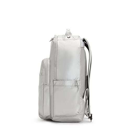 Kipling Women's Seoul 15" Laptop Backpack, Durable, Roomy with Padded Shoulder Straps, Bag, Bright Metallic, One Size