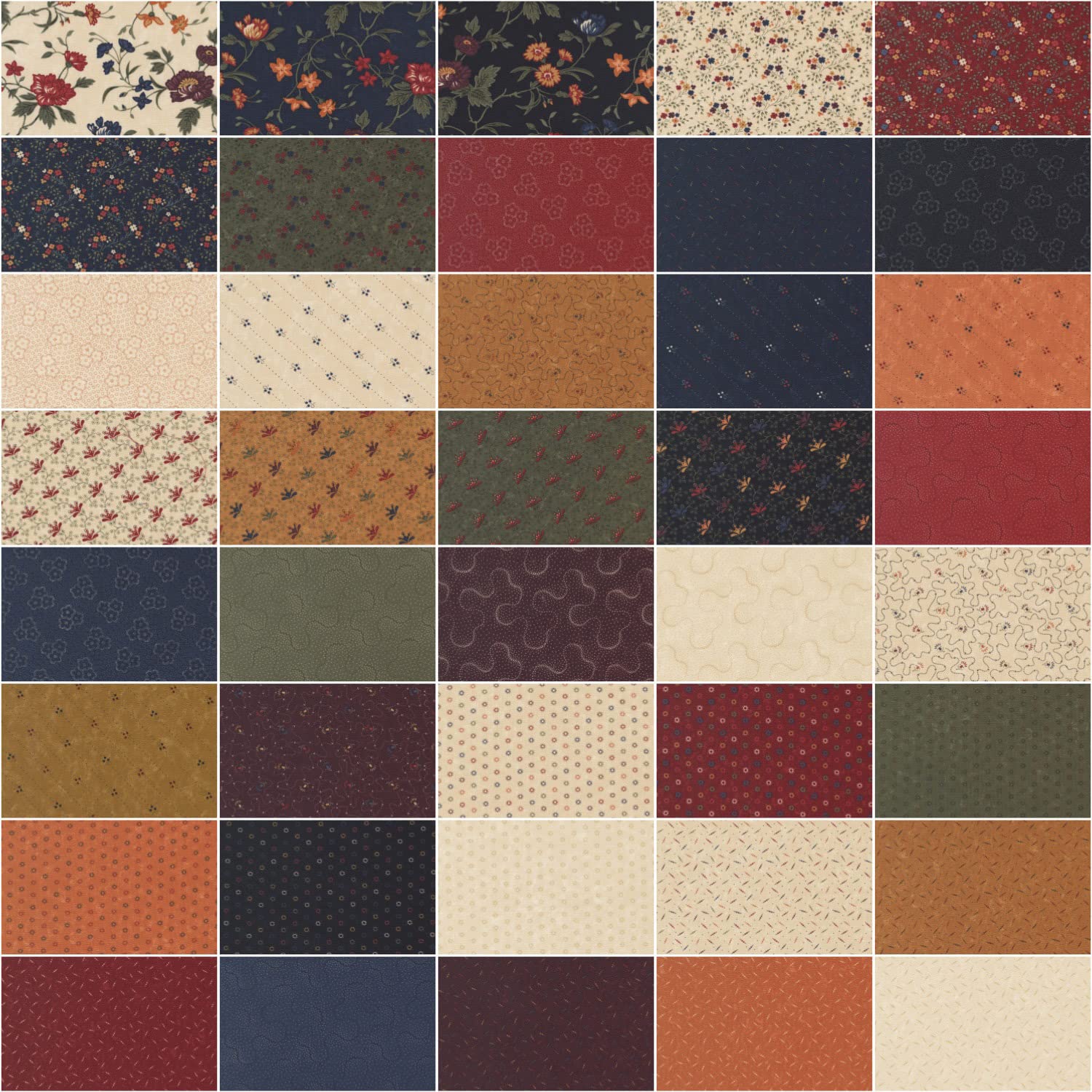 Clover Blossom Farm Charm Pack by Kansas Troubles Quilters; 42-5" Precut Fabric Quilt Squares