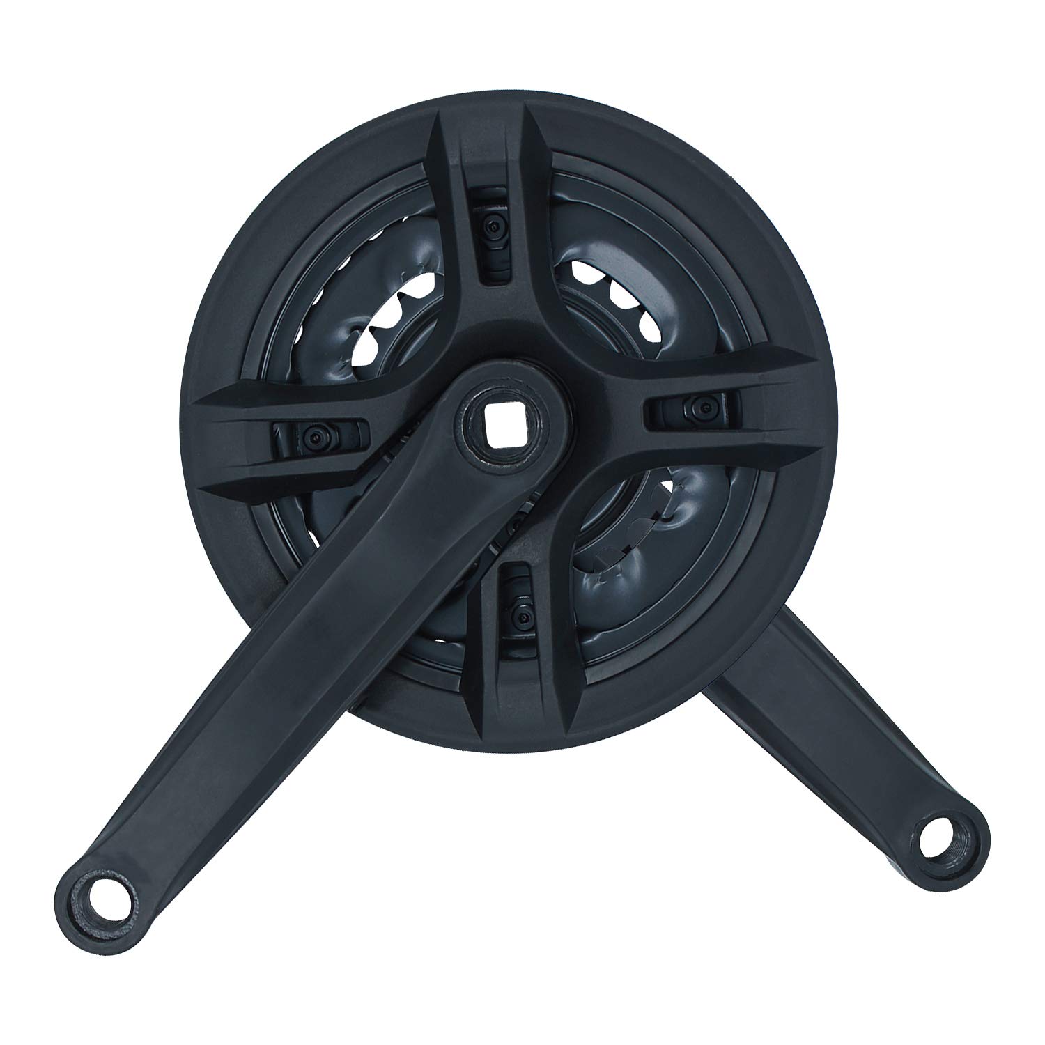 ColouredPeas Square Cone Mountain Crankset - 6/7/8 Speed 42T 34T 24T Universal Crank Set for Mountain Bikes, 170mm Crank Arm