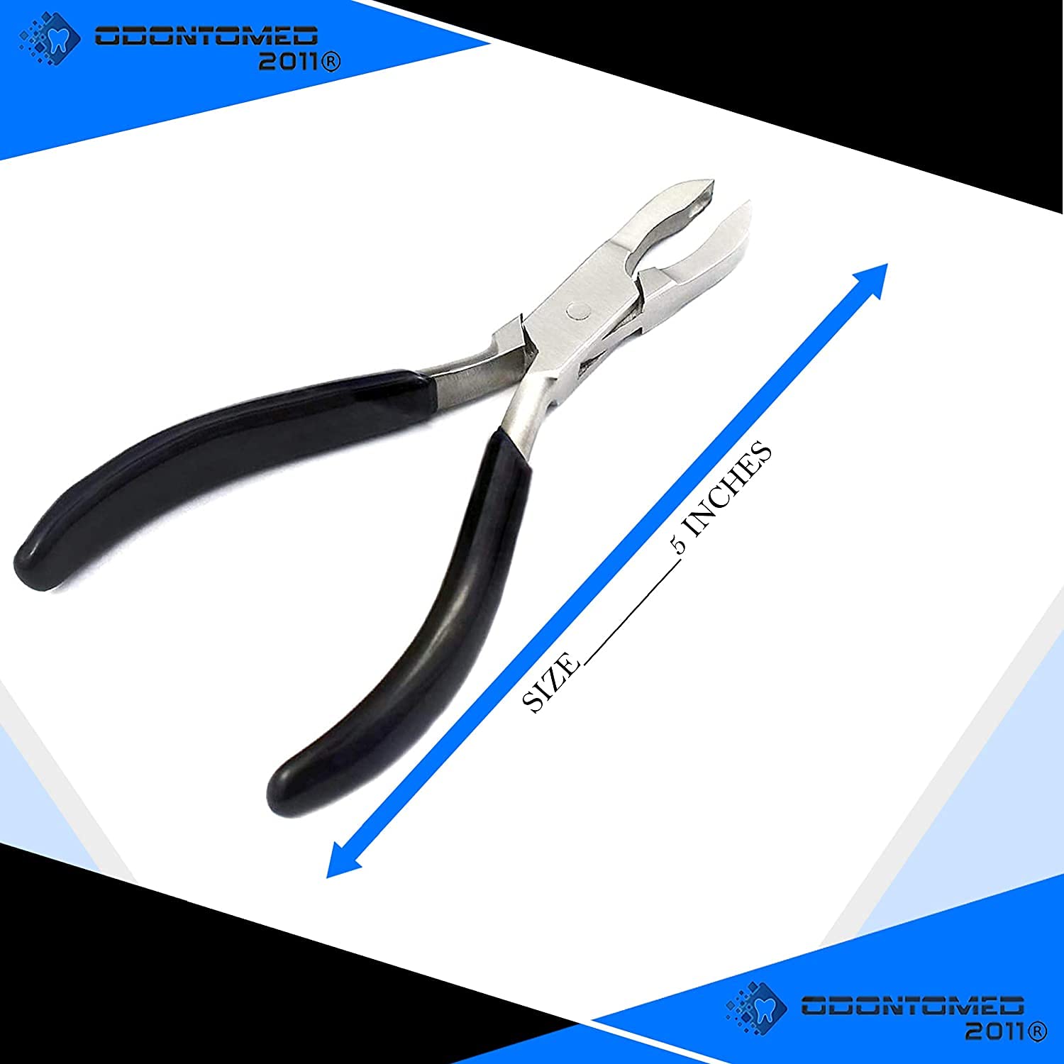 OdontoMed2011 Bead Capture Ring Opener & Closer Set - Ball Closure Body Piercing Tool Tattoo Stainless Steel Ring Opening and Closing Pliers With Black Pvc Grip