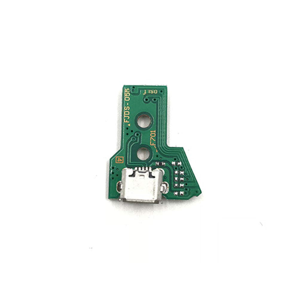 Replacement USB 12pin Charging Port Socket Triangle Board Charger PCB Board with 12pin Flex Ribbon Cable for PlayStation 4 JDS-055 PS4 055 Controller