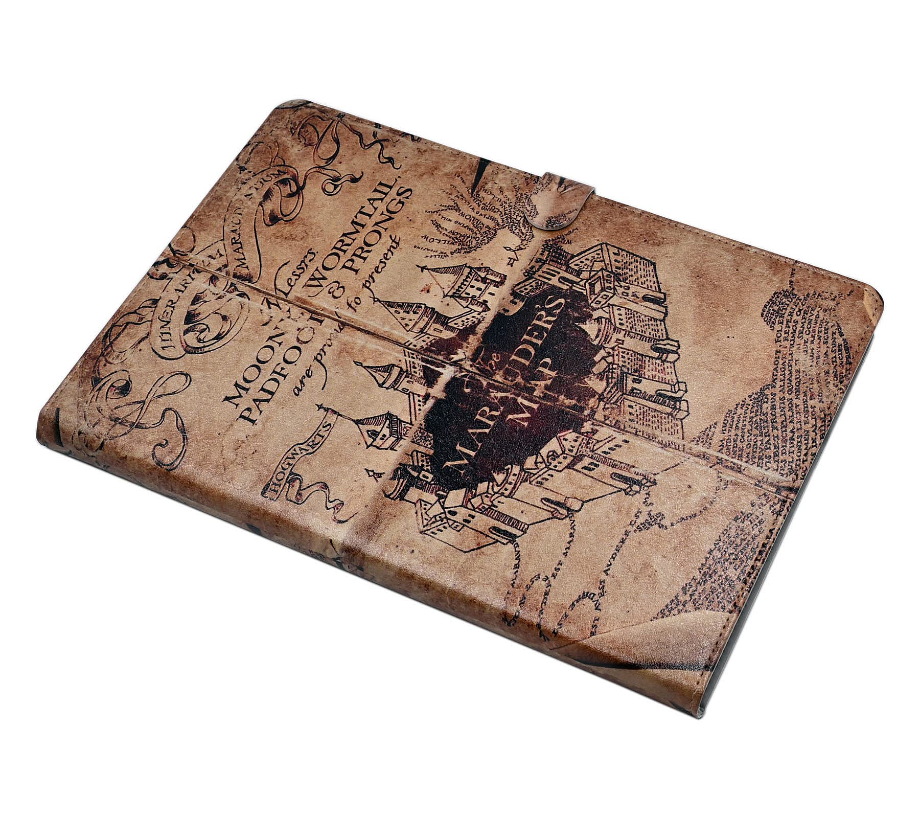 Case for Amazon Kindle Fire HD 8 & 8 Plus Tablet (12th/10th Generation, 2022/2020 Release), PU Leather Folding Stand Shell Shockproof Soft TPU Cover, Marauder's Map Vintage