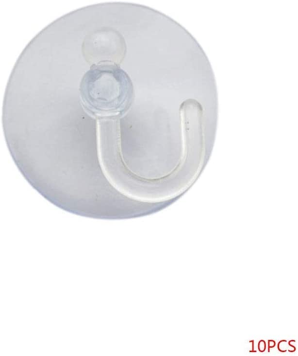 Home 10Pcs Bathroom Kitchen Wall Transparent Strong Suction Cup Hook Ring Hangers Vacuum Sucker Clear Sucker Stylish and Popular Lovely and Professional