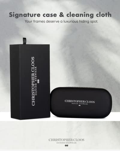 Christopher Cloos - Pampelonne On The Rocks - Danish Design Blue Light Glasses for Men & Women - Fashion designer glasses - Computer Glasses - Unisex - Non Prescription - Prescription Ready