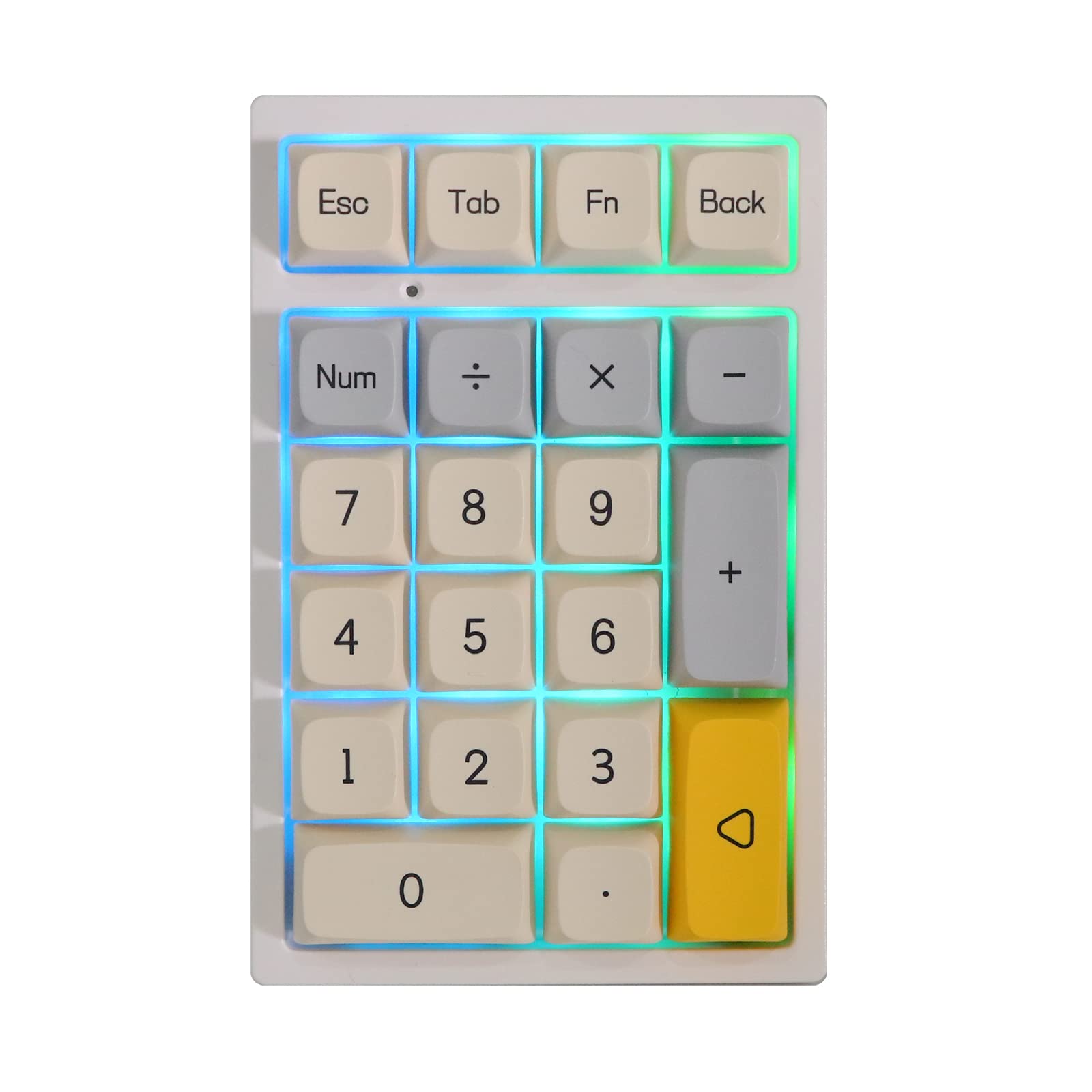 EPOMAKER TH21 21 Keys Hot Swappable Wired Numpad with RGB Backlight, Programmable,XDA Profile PBT Keycaps for Win/Mac(Gateron Yellow Switch)