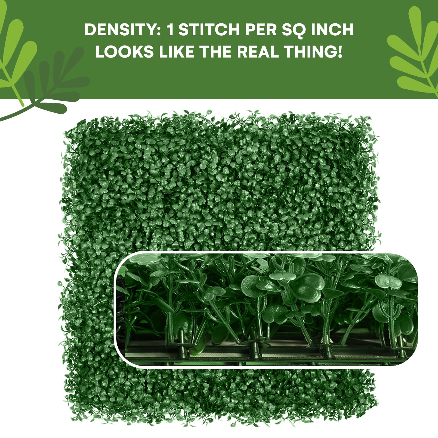 flybold Grass Wall Panels 20β x 20β Pack of 12 - Grass Backdrop Greenery Wall with UV Protection for Indoor Outdoor Wall Decor - Fence Covering Privacy for Backyard Decor | Perfect Wall Grass Panels