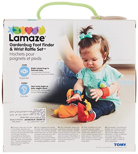 Lamaze Gardenbug - Baby Foot Finder Socks & Wrist Rattle Set - Sensory Development Toys - Newborn Baby Essentials