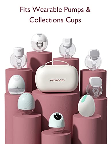 Momcozy Breast Pump Bag for Hands-Free Wearable Breast Pumps, Hard Shell Case with Removable Tray, Watertight Breast Pump Storage Bag for Pumping Bag, Diaper Bag, or Handbag(Holds 2 Pumps)