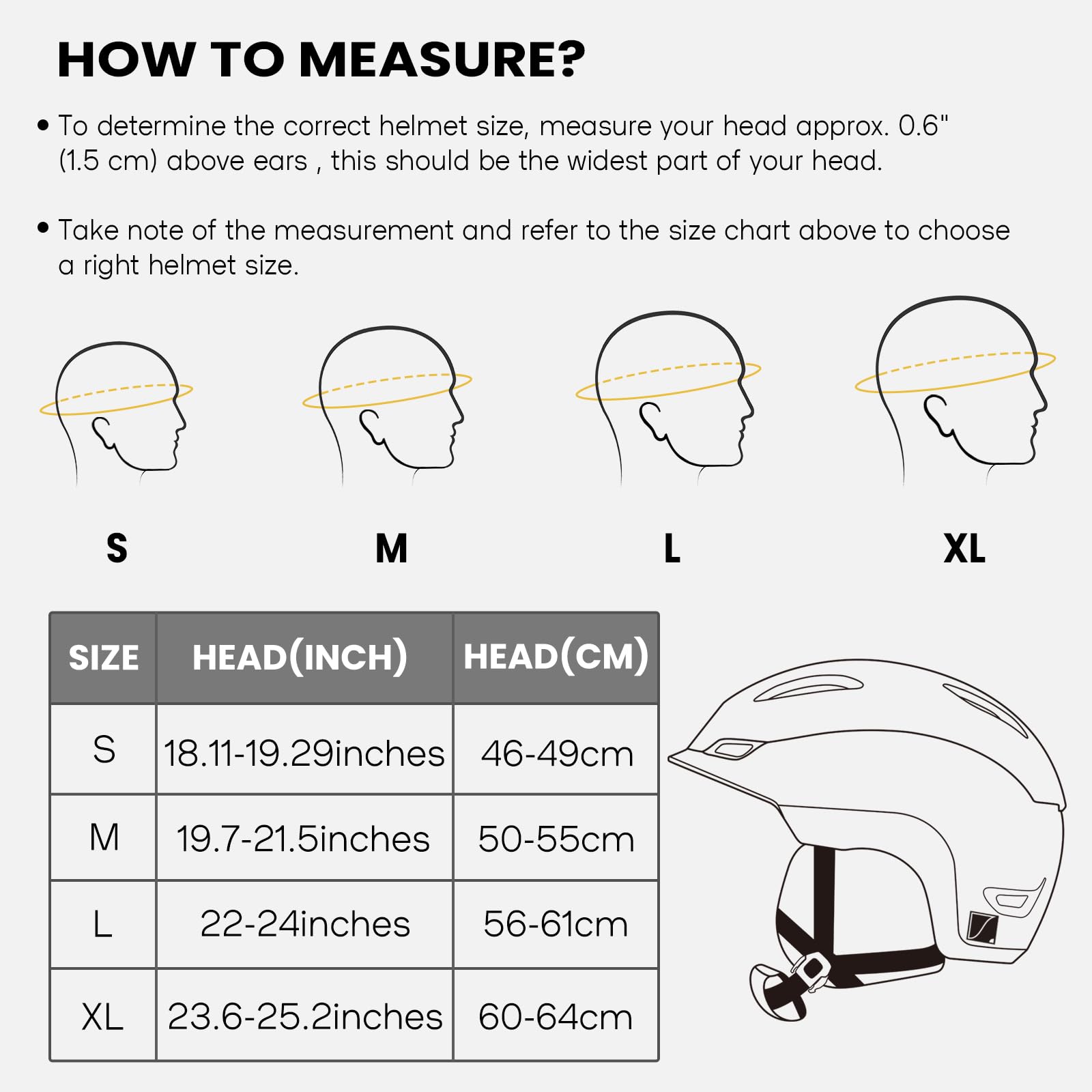 DBIO Snowboard Helmet, Ski Helmet for Adults-with 9 Adjustable Vents, ABS Shell and EPS Foam, Snow Helmets for Men and Women