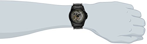 Relic by Fossil Men's Cameron Automatic Self-Winding Stainless Steel IP Skeleton Dial Watch, Color: Black (Model: ZR12110)