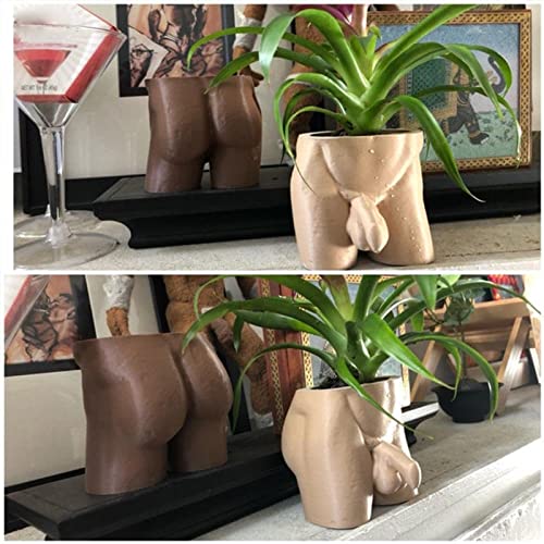 HFEHSKJ Body Vases for Decor, Unique Planter Resin Male Body Plant Pots, Unique Succulents Pot for Home Table Garden
