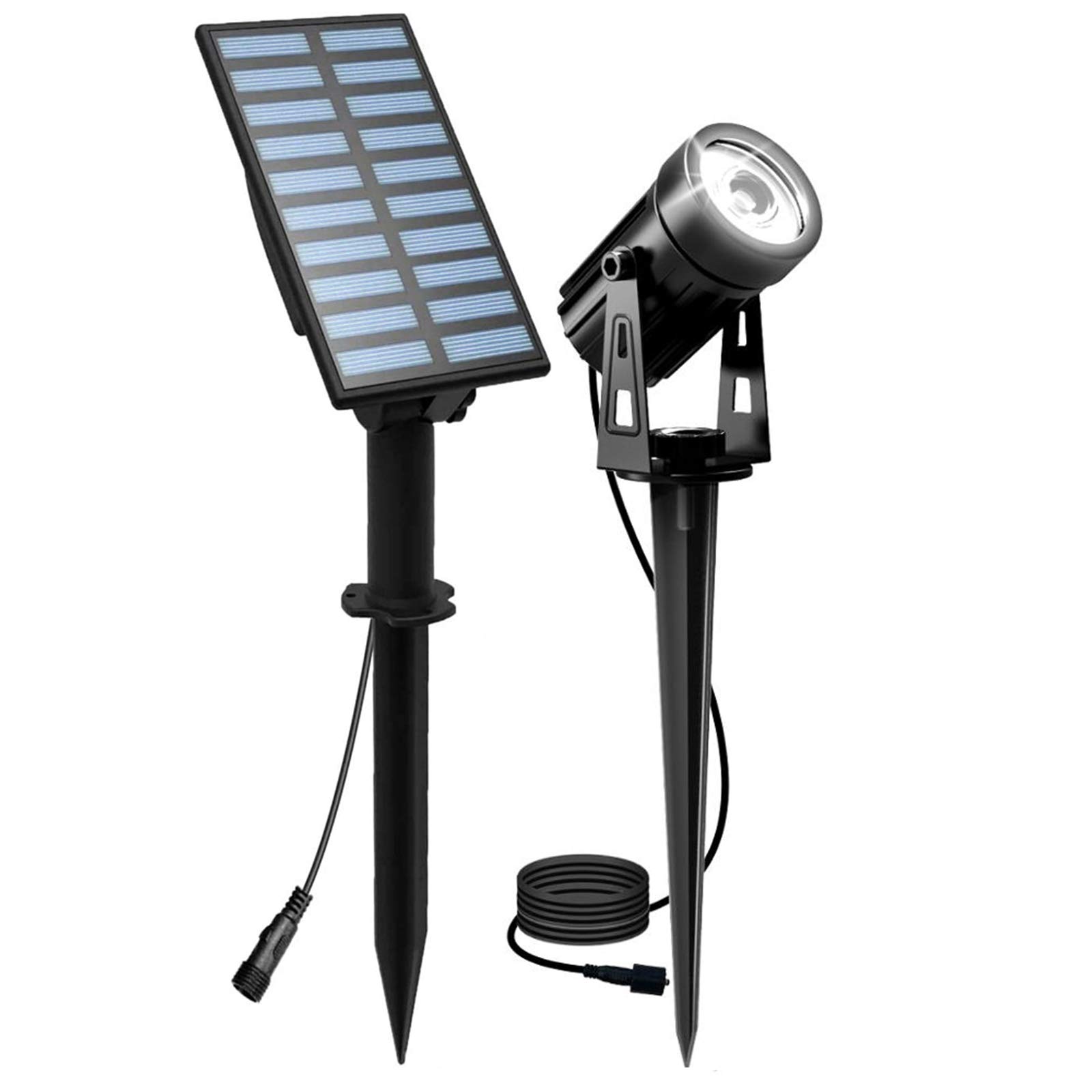 T-SUN Solar Spotlights, Outdoor LED Solar Lights, Waterproof Auto ON/Off Solar Wall Lights for Garden,Driveway, Pathway, Pool Area(White)