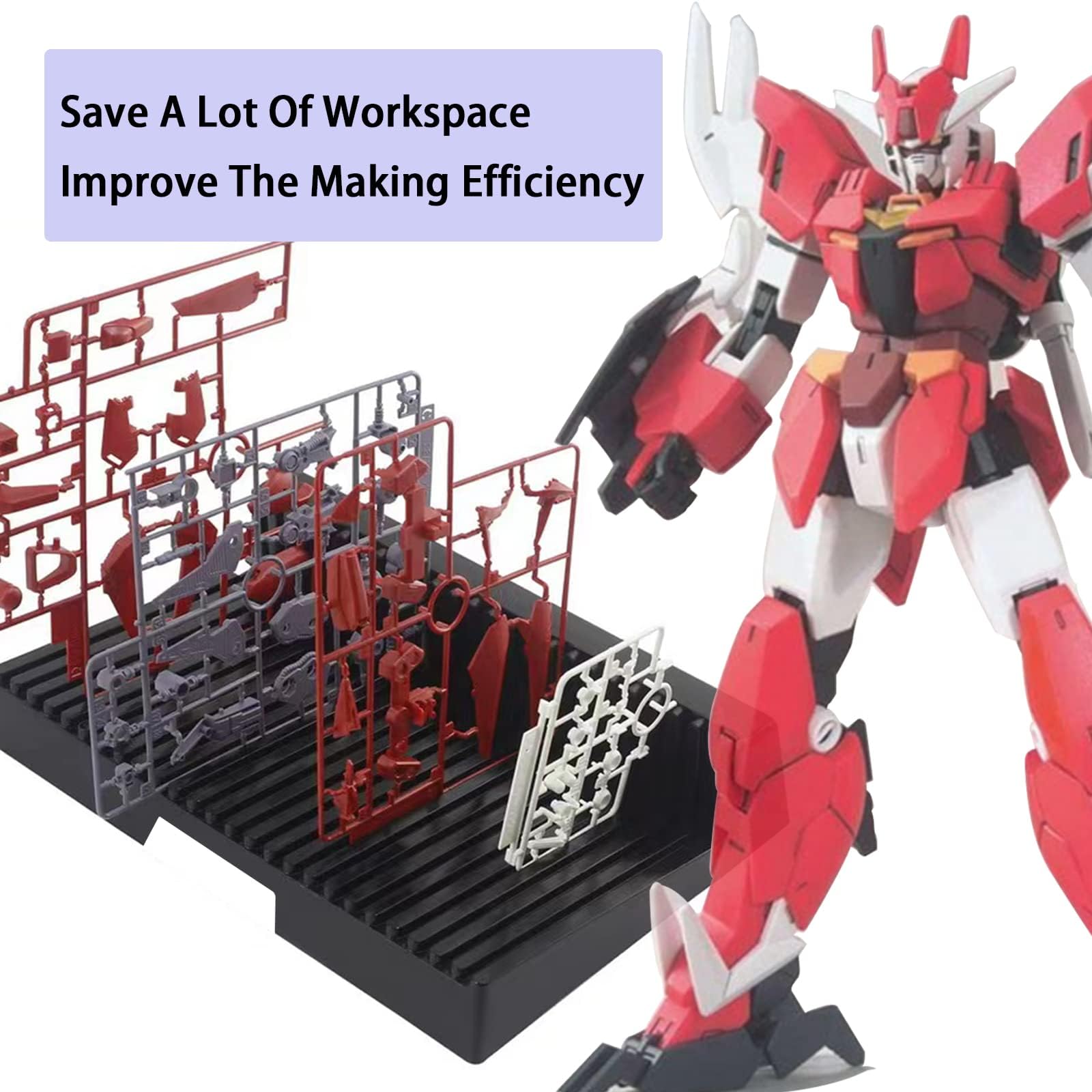 HOILUEYO DIY Model Shelf Stand, Plastic Parts Shelf, Placing Rack,Model Shelf,Placing Rack,Suitable for Many Types Making Accessories of Action Figures