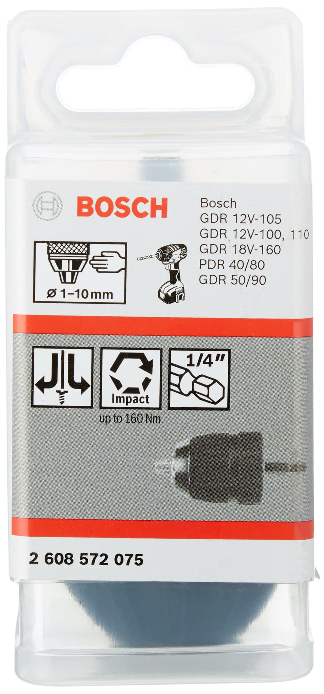 Bosch 2608572075 Quick Drill Chuck 1/4" 1-10mm