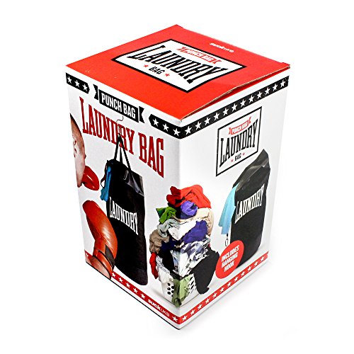 Suck UK | Laundry Bag | Punching Bag Shaped Hampers For Laundry | Laundry Basket & Dorm Room Essentials | Gifts For Men | Dirty Clothes Hamper For Knock Out Boys Bedroom Decor | Black Laundry Hamper