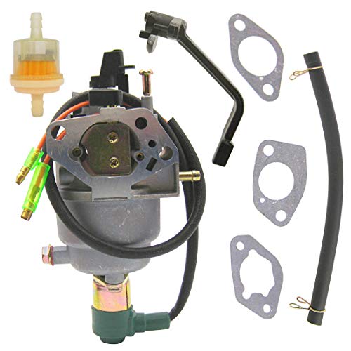 FitBest Manual Carburetor with Solenoid for Honda Generator GX340 GX390 188F 190F 13HP 14HP Engine