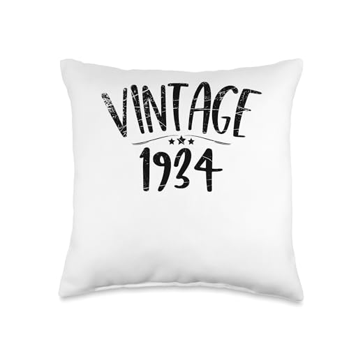 Happy Mothers day Born 89 Years Old Made in 1934 89th Birthday Throw Pillow, 16x16, Multicolor