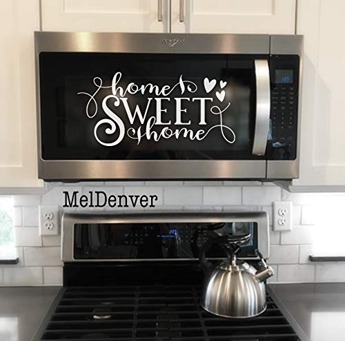 Microwave decal Home sweet home, farmhouse kitchen sign/decor