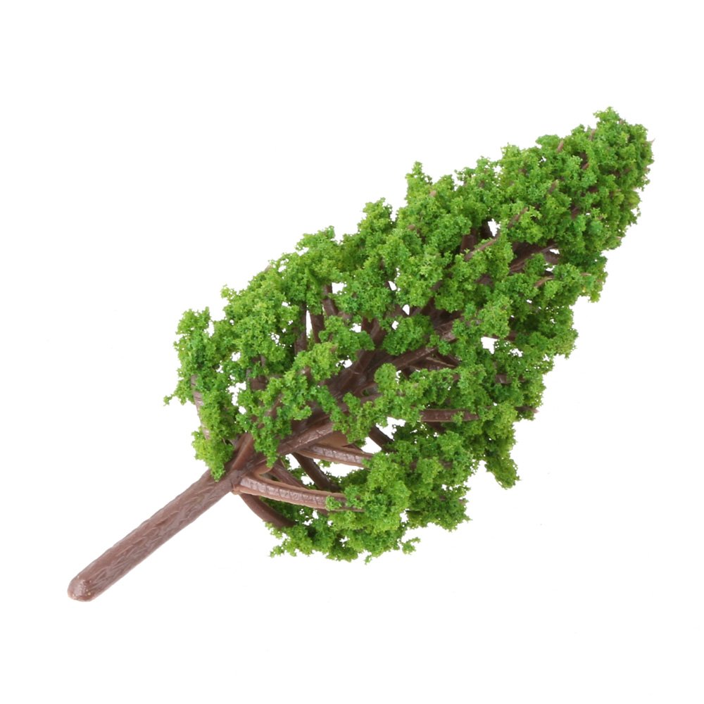 LYWS Model Pine Trees Deep Green Landscape Scenery Layout For N HO Scale Layout 68mm Pack of 20