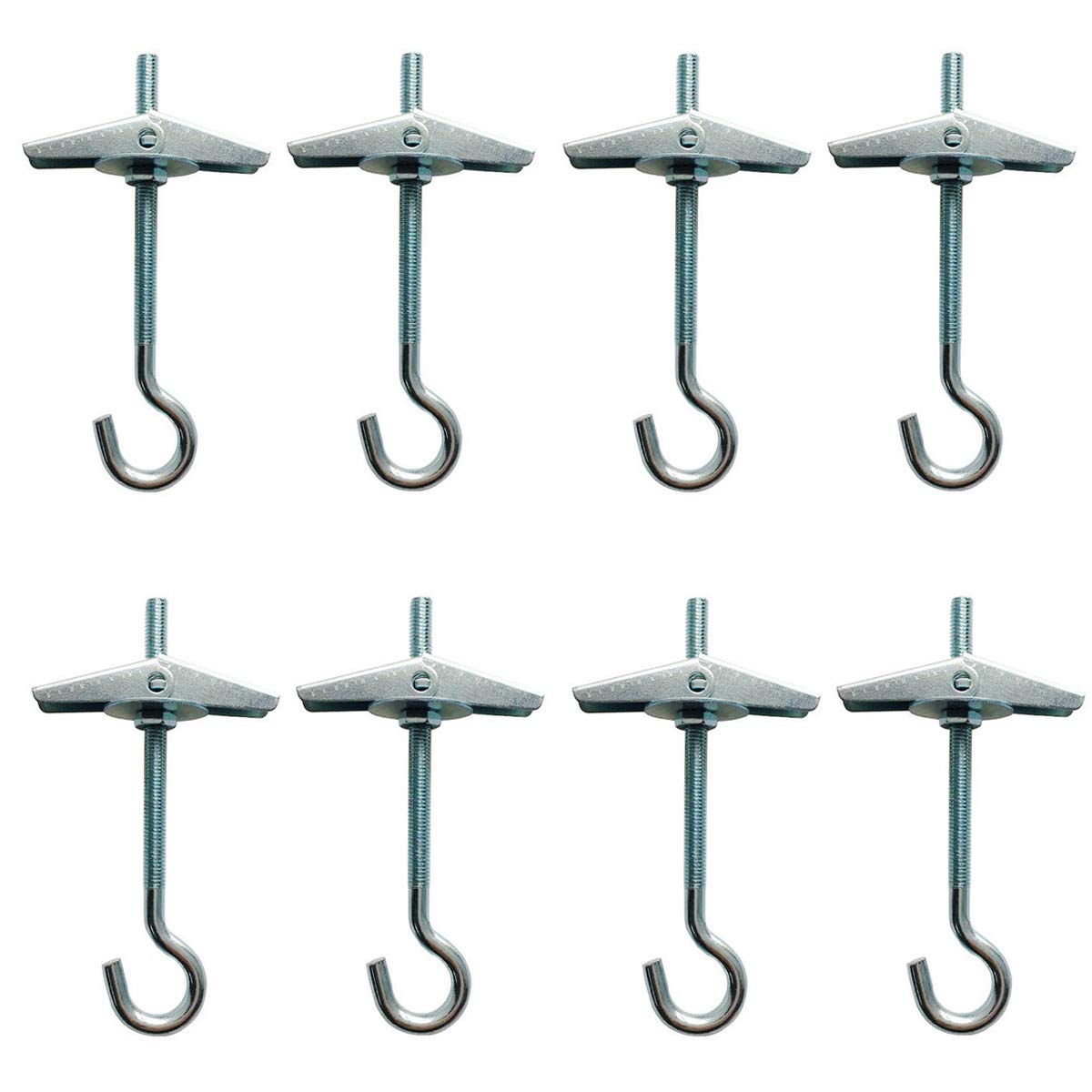 Lainrrew 8 Packs Ceiling Hooks, Ceiling Hooks for Hanging Plants, Swag Hooks Plant Hooks Toggle Hooks with Screws and Toggle Wings for Ceiling Installation Wall Fixing