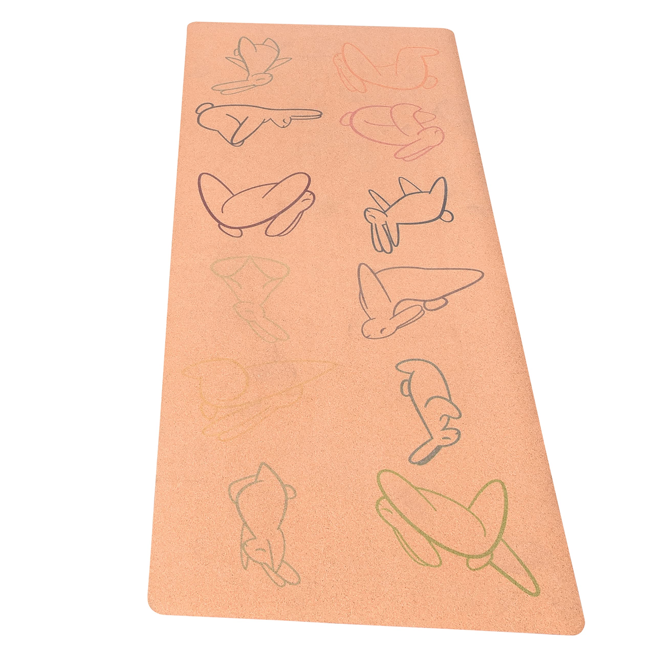 Constructive Playthings Bunny Cork Yoga Mat, Yoga Mat for Home and Classroom, Eco-Friendly Yoga Mat for Kids, Ages 3 Years & Older