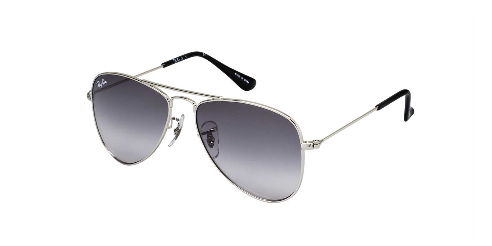 Ray-Ban Jr. Kids Aviator Kids Sunglasses (RJ9506) Silver Shiny/Grey Mirror - Non-Polarized - 50mm