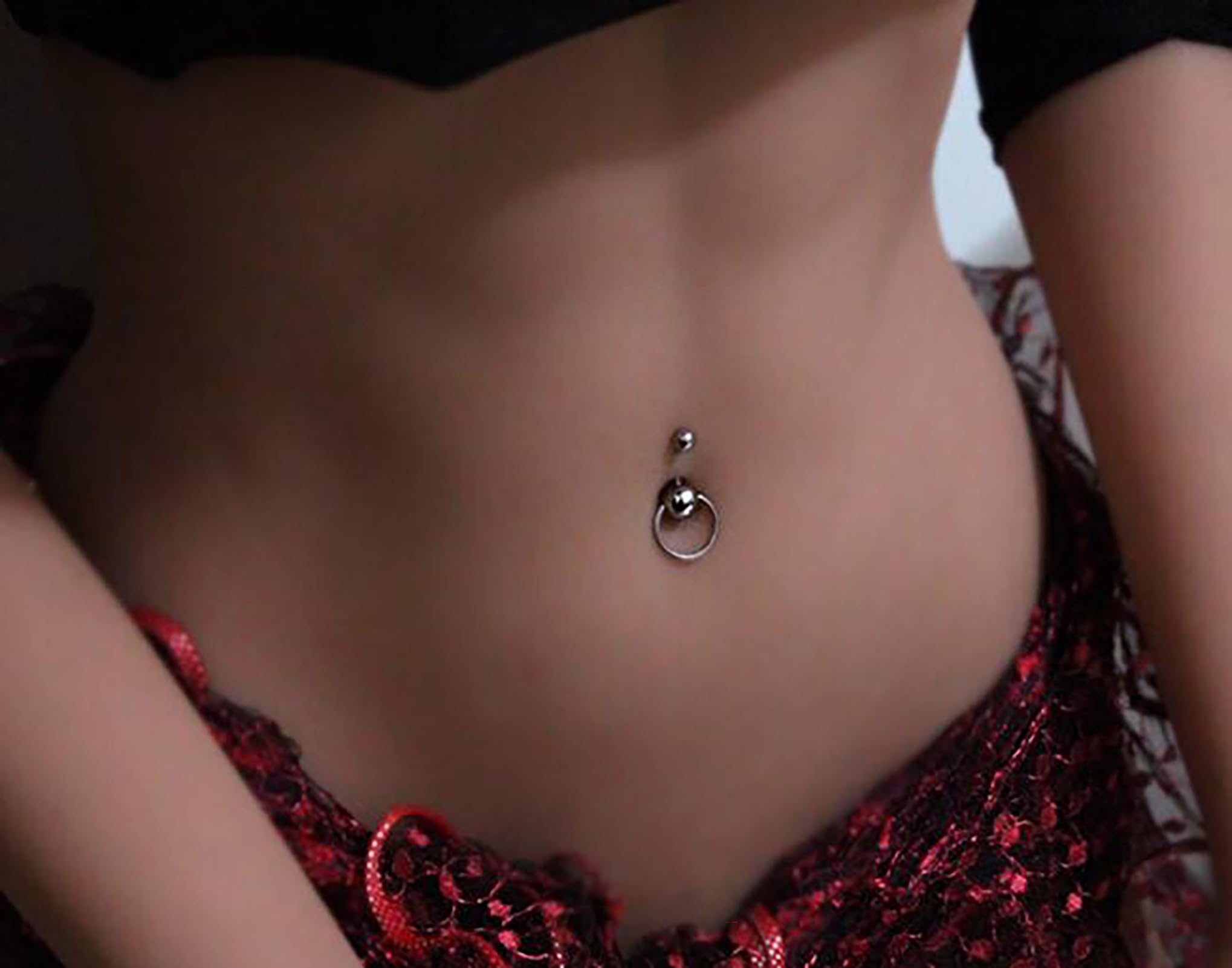 Detachable Circular Belly Button Rings 14G Surgical Stainless Steel Navel Barbell Stud Body Piercing
