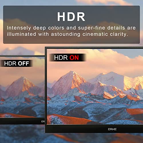 ERKE Portable Monitor USB C Monitor for Laptop 15.6 inch 1080P FHD HDR Computer Second