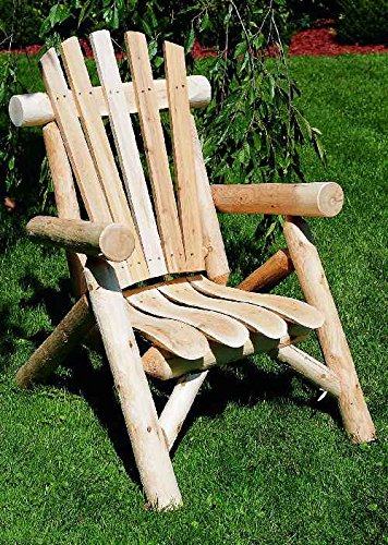 Lakeland Mills Cedar Log Patio Lounge Chair Set of 2