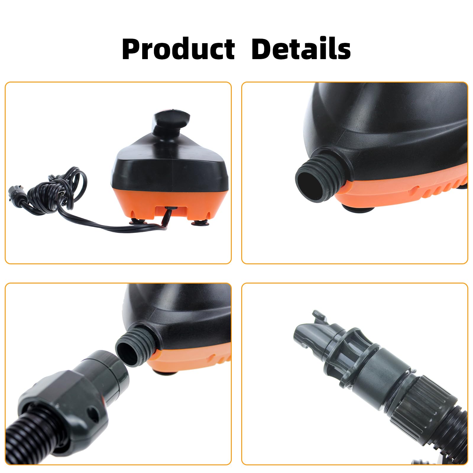 Dearsee SUP Electric Air Pump, 12V Digital LCD Sup Electric Portable Pump for Paddle Board, Inflatable Tent, Boats, Pool