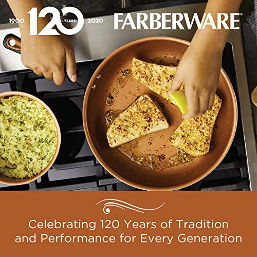 Farberware Glide Nonstick Frying Pan / Fry Pan / Skillet - 10 Inch, Brown