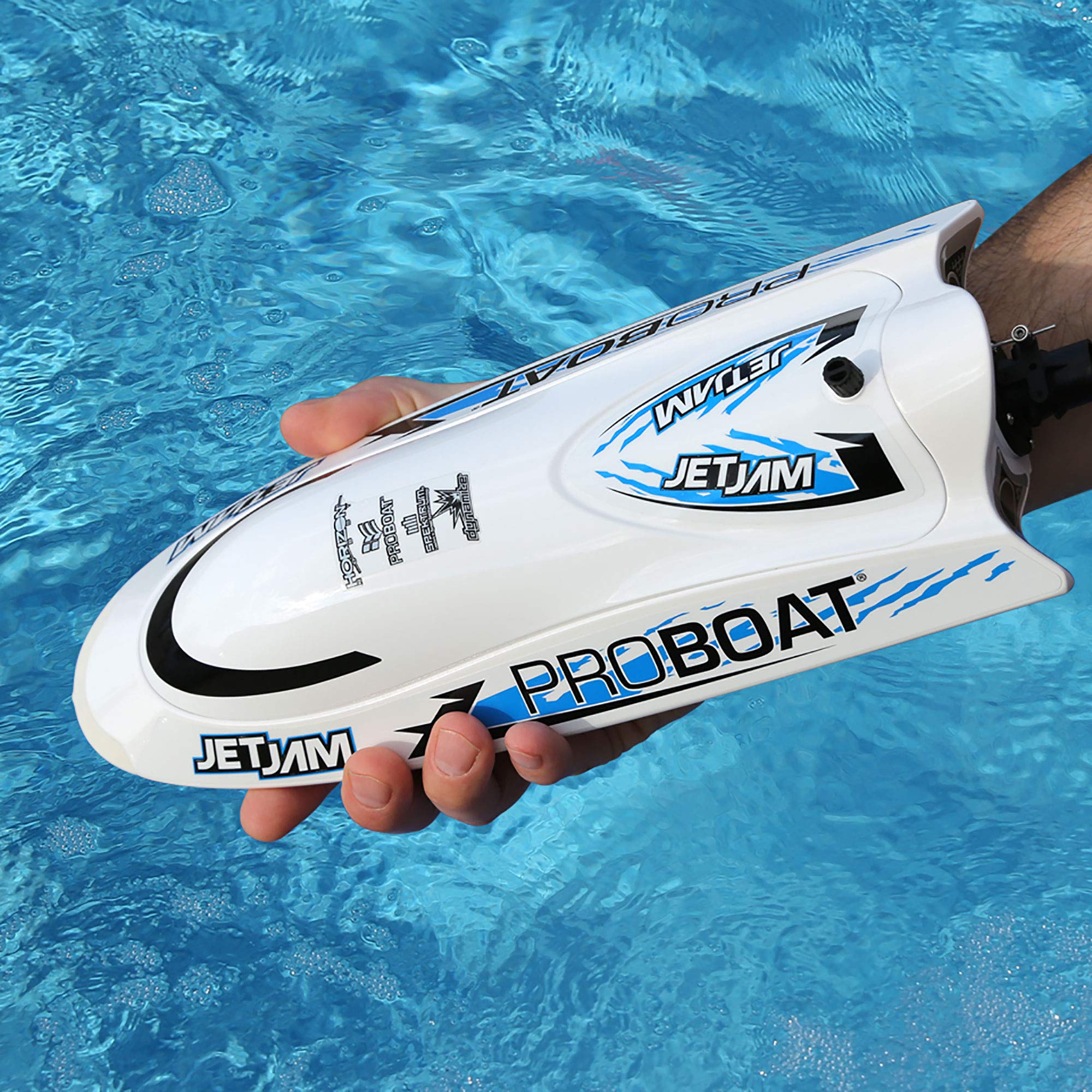 Pro Boat Jet Jam 12" Self-Righting Pool Racer Brushed RTR Ready to Run White PRB08031T2